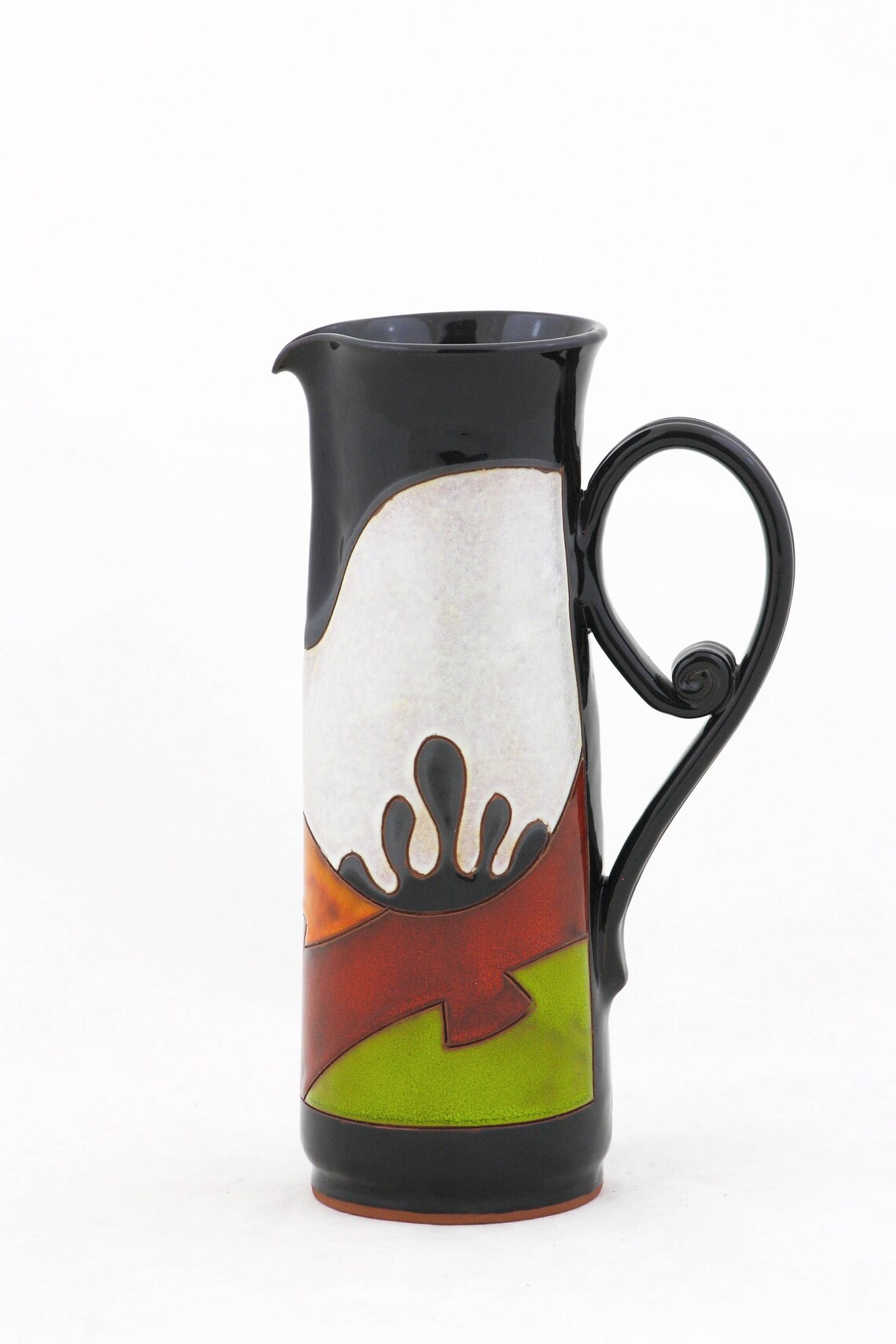 Ceramic Ewer Wheel Thrown Pottery Pitcher Stoneware Water - Etsy