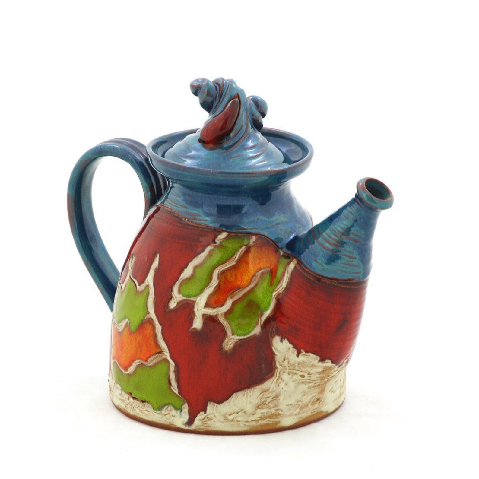 Wheel Thrown Teapot Ceramic Teapot Art Pottery Teapot - Etsy UK