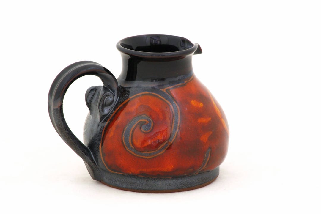 Cute Christmas Gift - Red Ceramic Milk Jug, Cute Coffee Creamer, Small ...