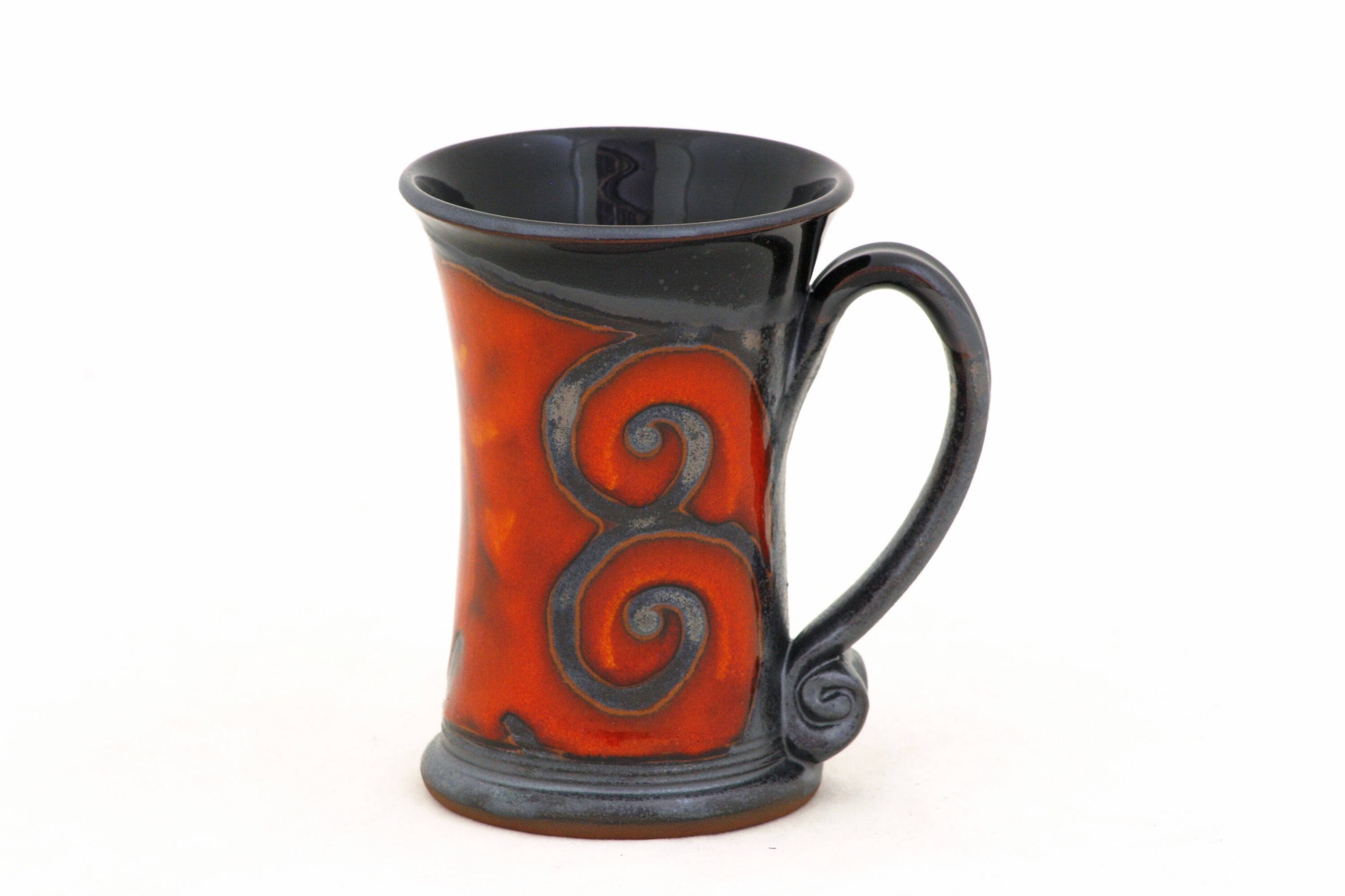 Pottery Coffee Mug Red Ceramic Mug Handmade Wheel Thrown | Etsy