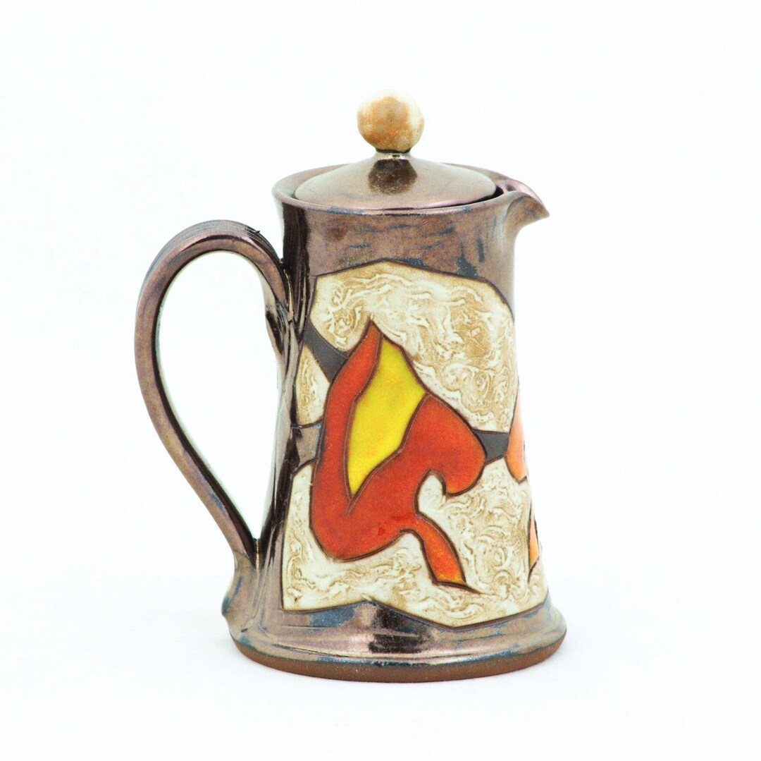 Christmas Gift - Pottery Coffee Creamer, Small Cream Pitcher, Fall ...