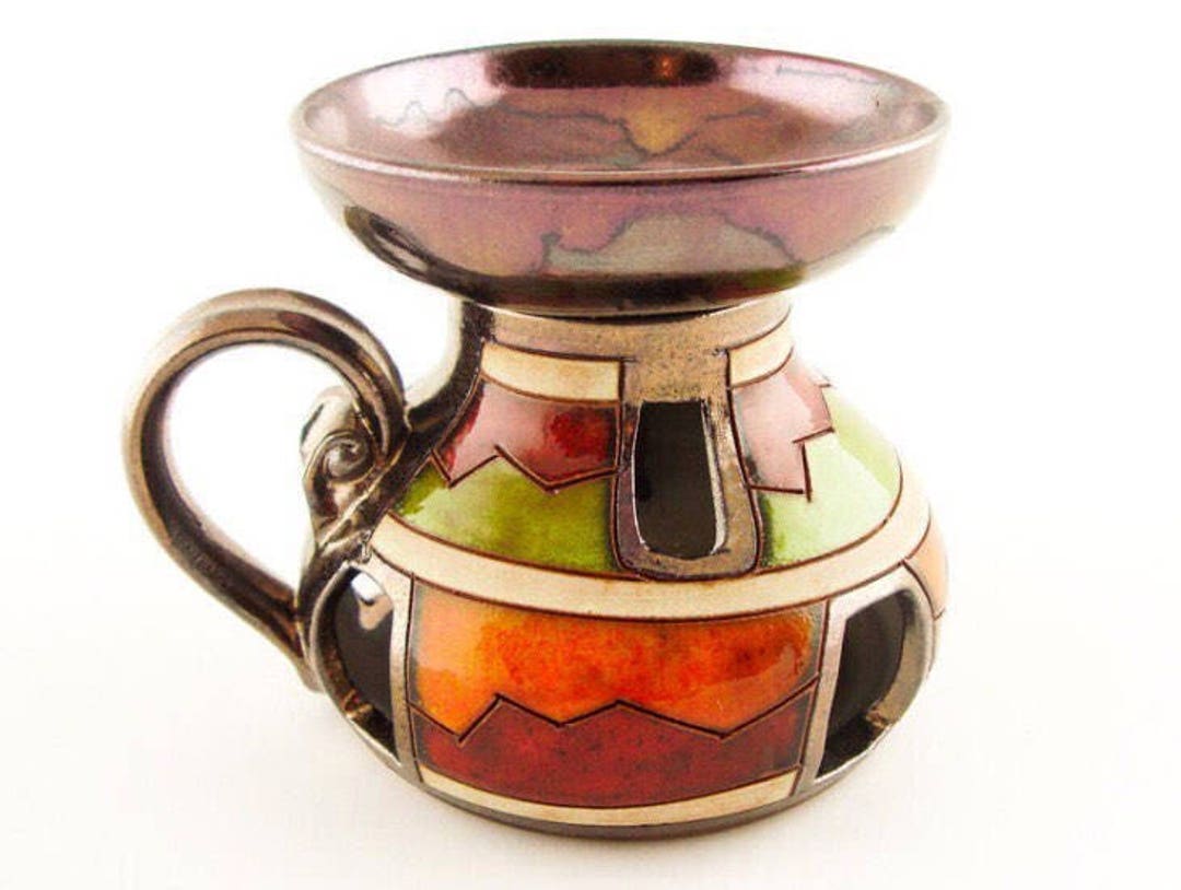 Handmade Pottery Essential Oil Diffuser: Ceramic Aroma Lamp, Home Gift ...