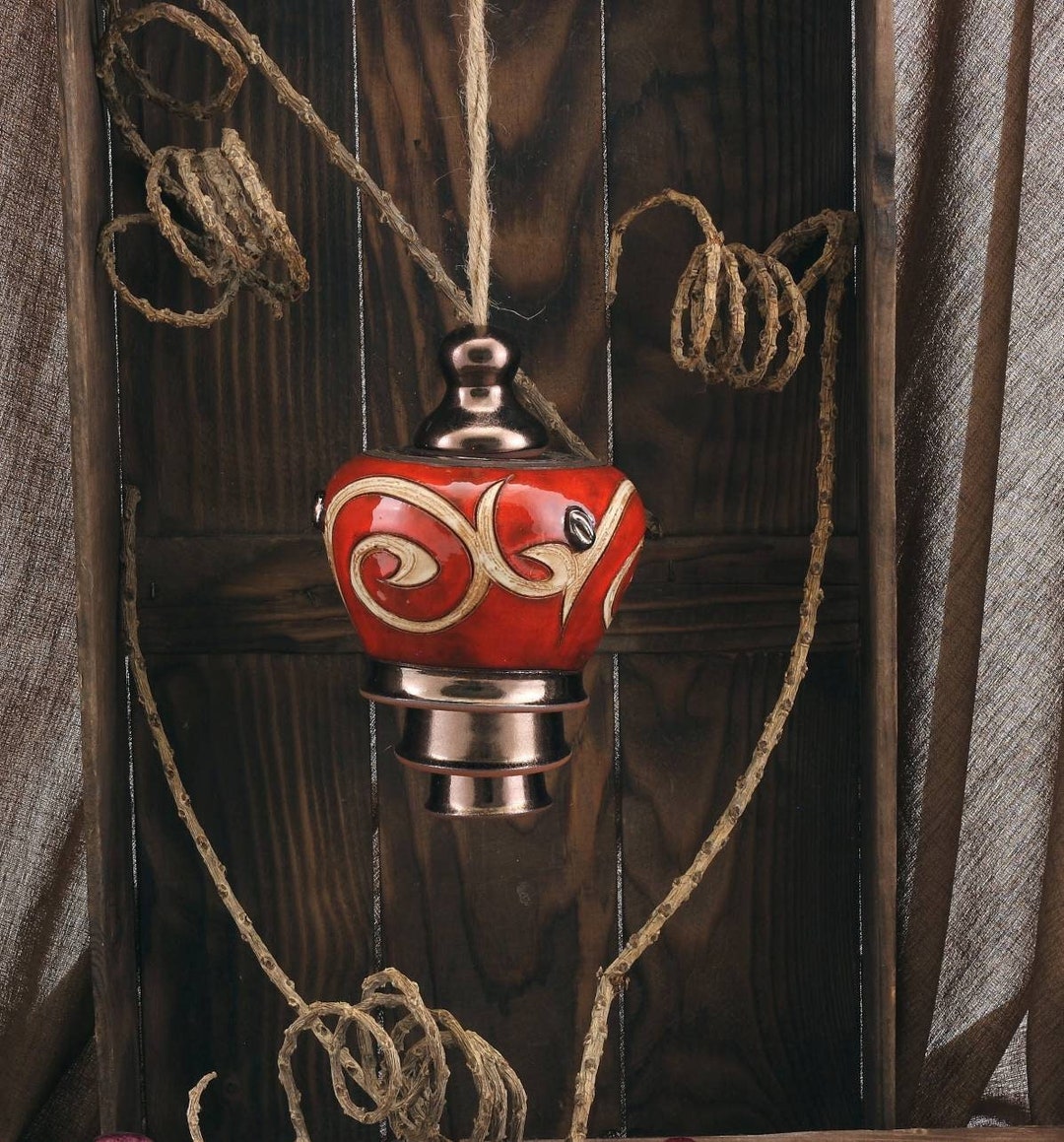 Ceramic Wind Chime, Pottery Bell, Hanging Art Garden Decor, Colorful ...