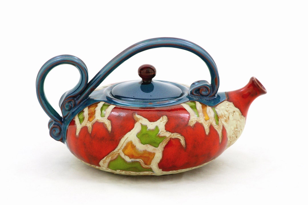 Pottery Teapot, Handmade Teapot, Art Pottery Teapot, Unique Quirky ...