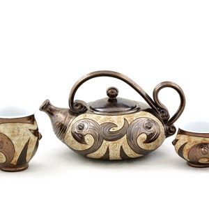 Unique Teapot, Rustic Earthenware Tea Maker, Art Pottery Kettle, Quirky ...