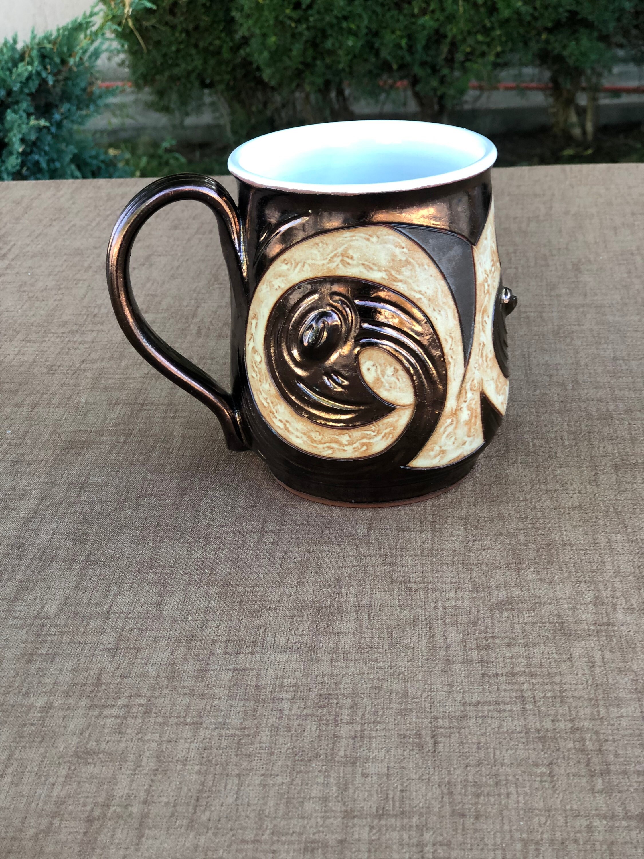 Hand Carved Pottery Beer Stein, Stoneware Mug, Father's Day Gift - Etsy