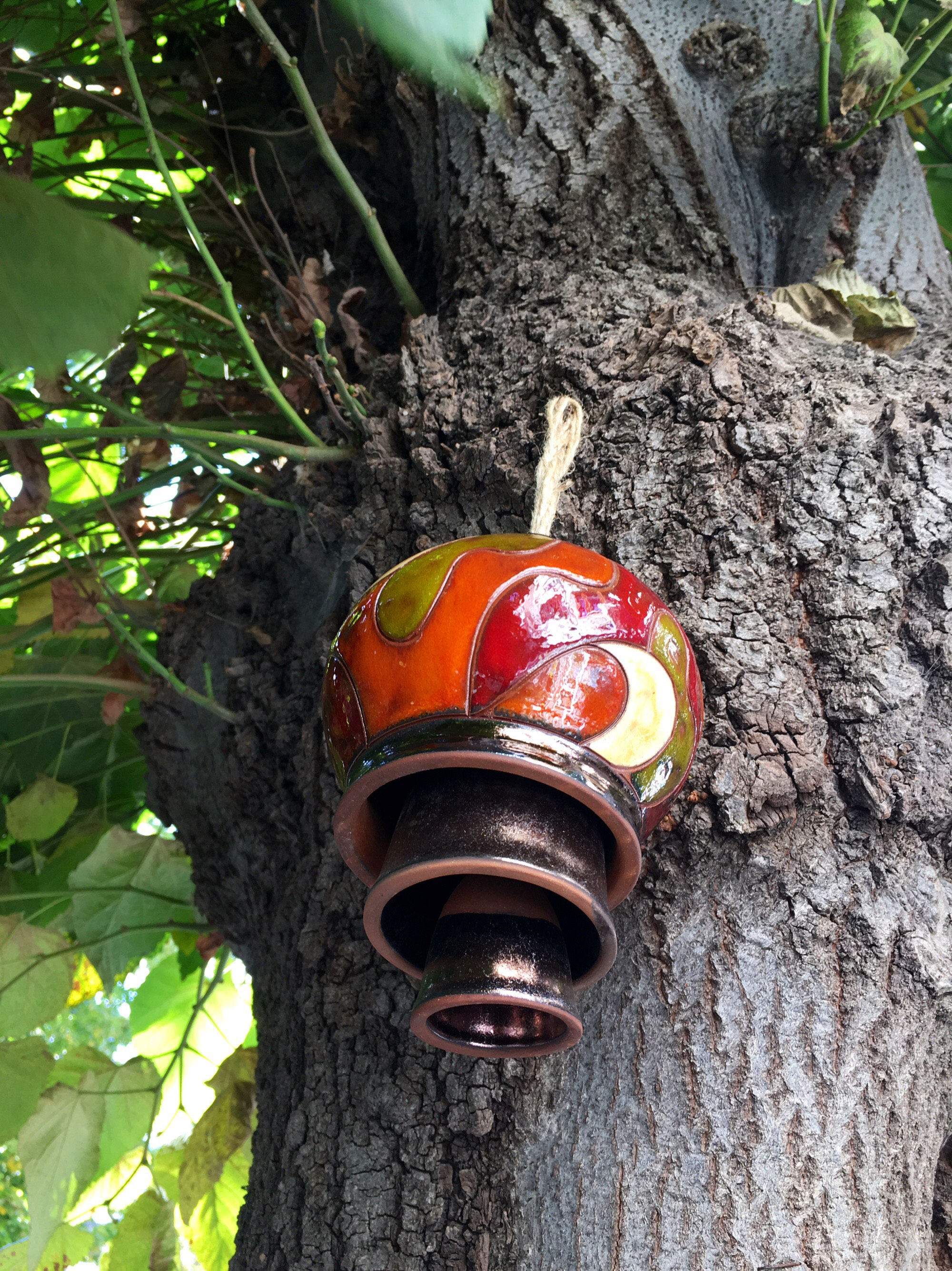 Garden Bell Handmade Windchime Wheel Thrown Wind Chime | Etsy