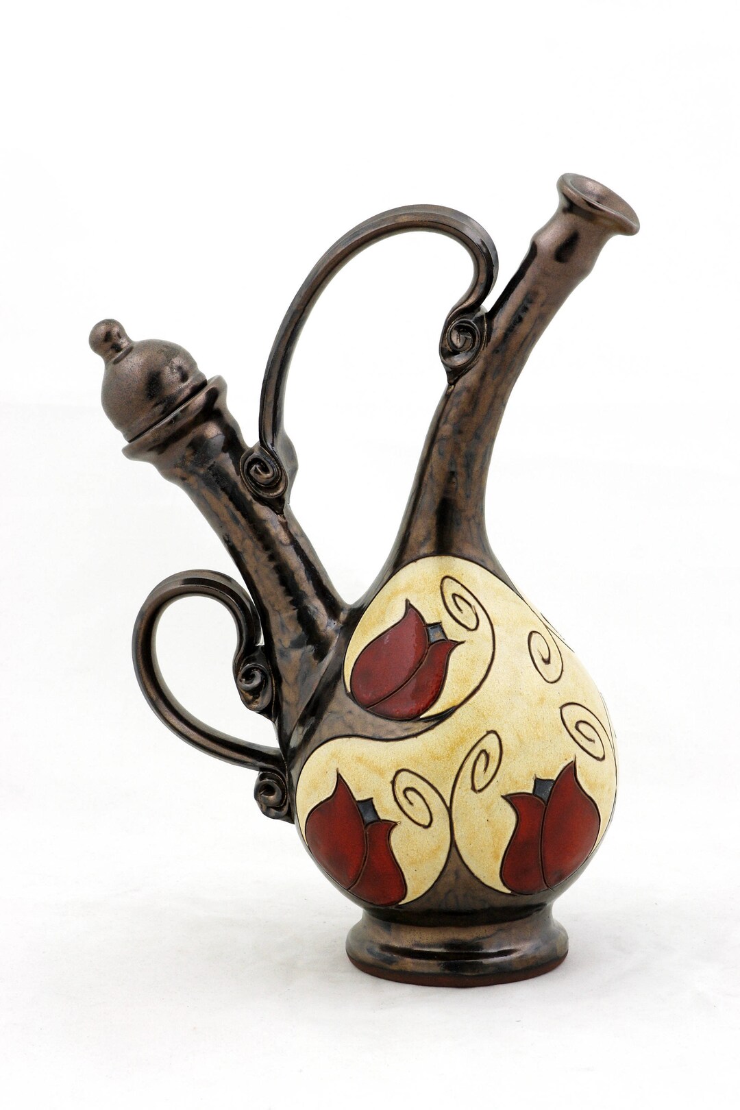 Christmas Gift - Unique Pottery Pitcher, Ceramic Decanter, Wine Pitcher ...