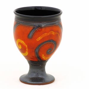 Handmade Pottery Wine Goblet: Ceramic Chalice, Artisan Ceramic Cup - Etsy