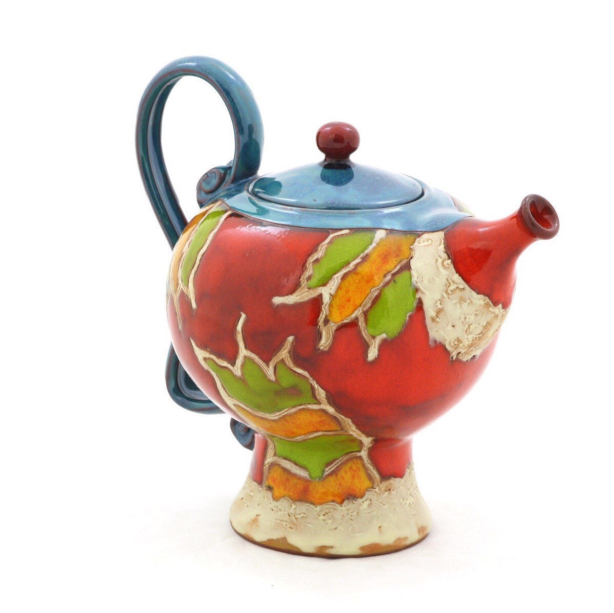 Ceramic Teapot Pottery Teapot Turquoise Teapot Art Pottery - Etsy UK