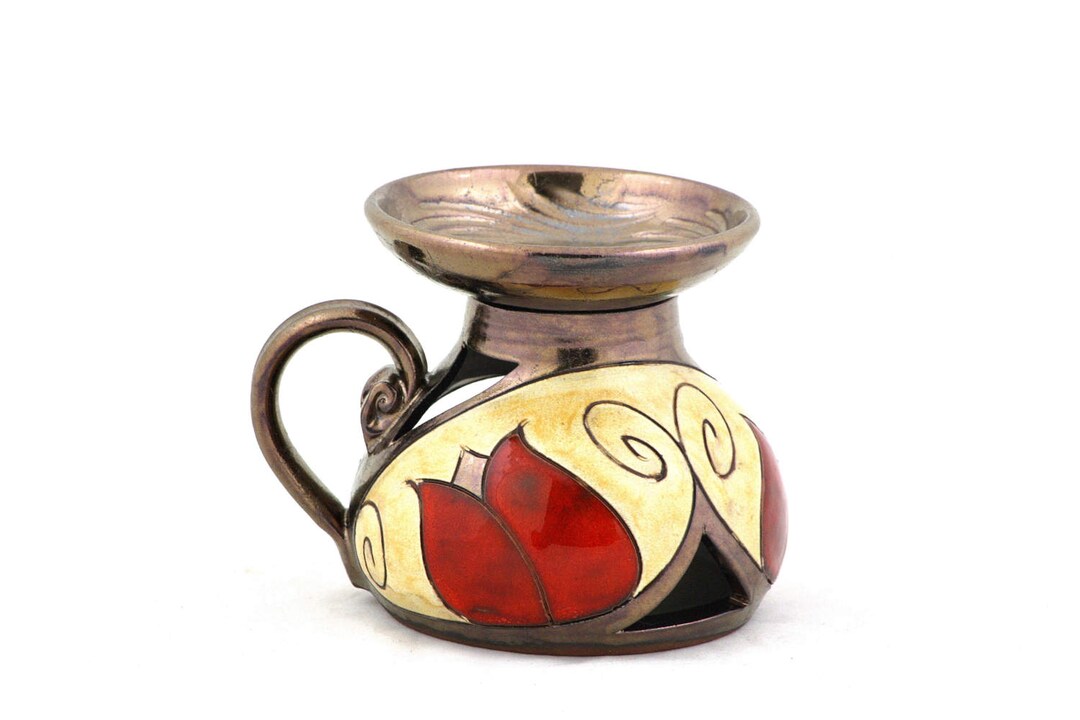 Ceramic Essential Oil Burner, Tulip Aromatherapy Diffuser, Pottery ...