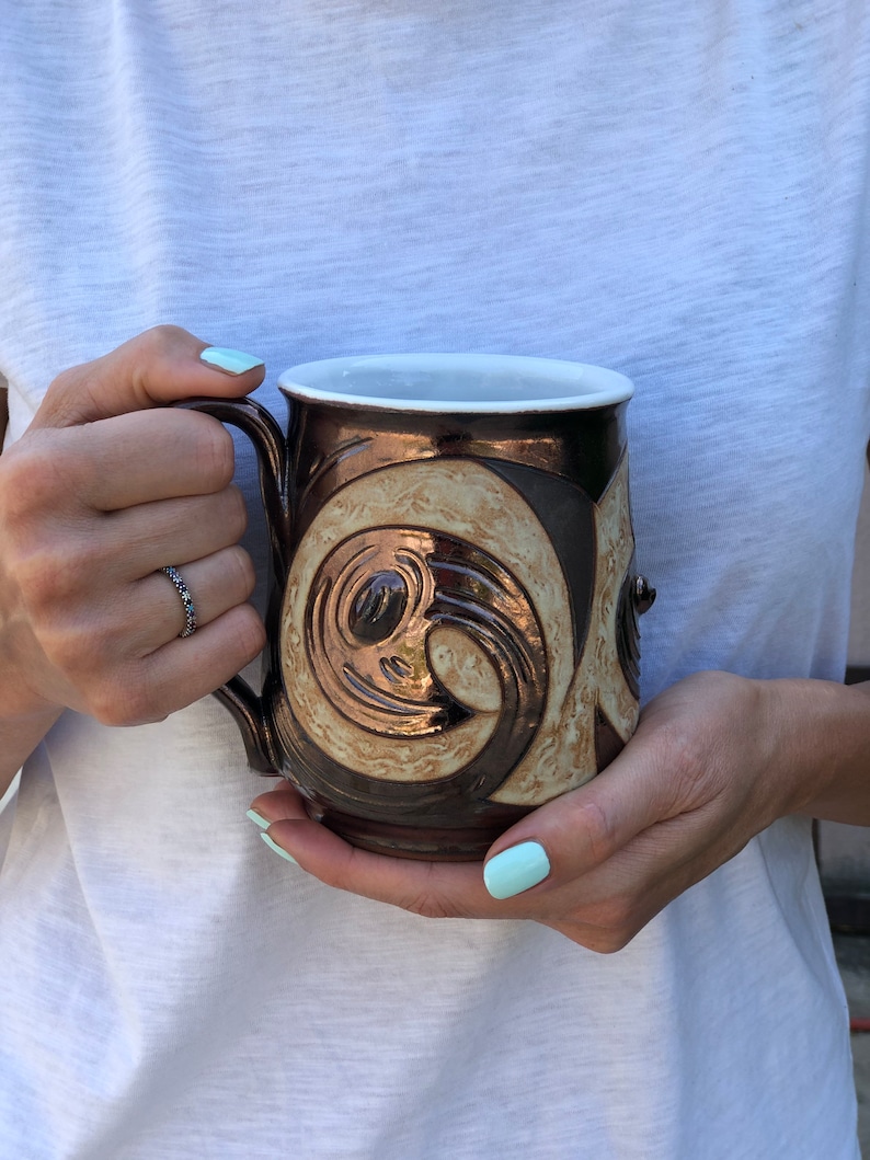 Hand Carved Pottery Beer Stein, Stoneware Mug, Father's Day Gift - Etsy