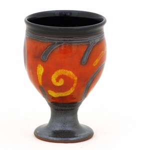 Handmade Pottery Wine Goblet: Ceramic Chalice, Artisan Ceramic Cup - Etsy
