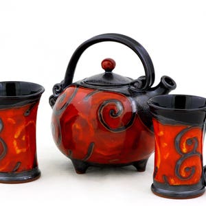 Pottery Coffee Mug, Red Ceramic Mug Handmade, Wheel Thrown Mug, Unique ...