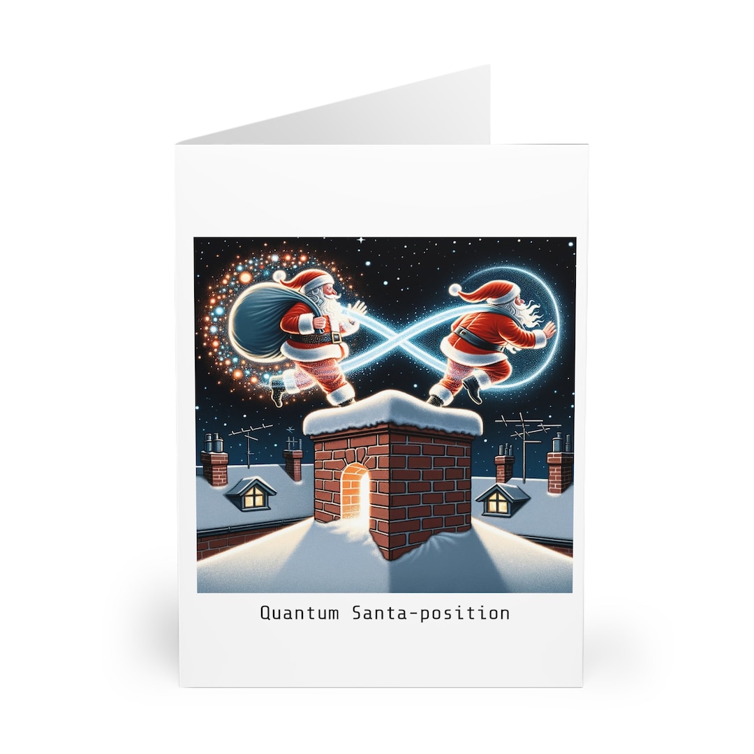 Quantum Santa Greeting Cards 5 Pack - Etsy