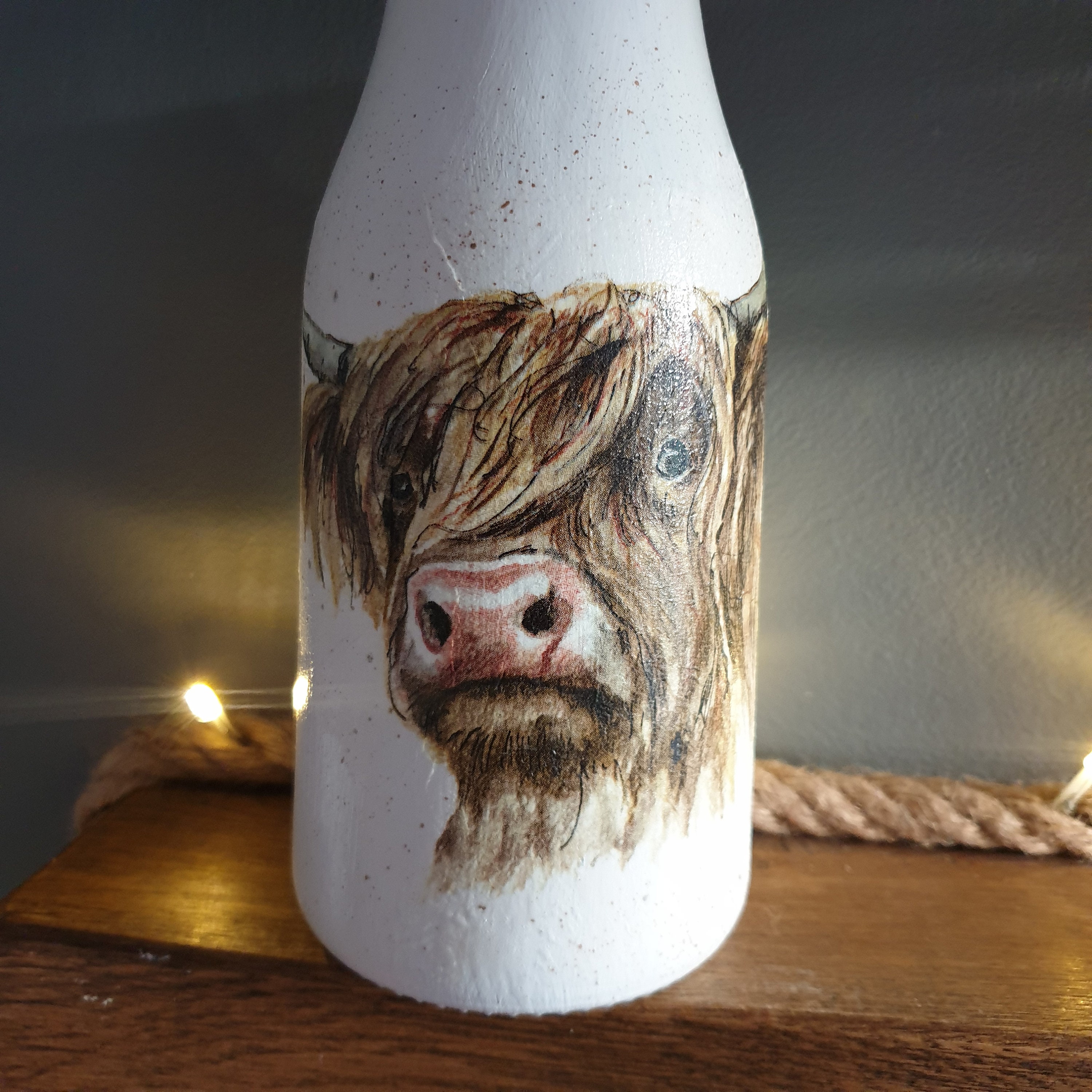 Carafe Wine Flower Vase Highland Cow - Etsy UK