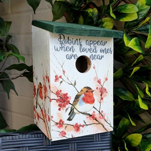 Personalised Custom Robin Bird Nesting Box - Etsy