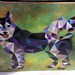 Siberian Husky Husky Art Geometric Painting Geometric Animal,abstract ...