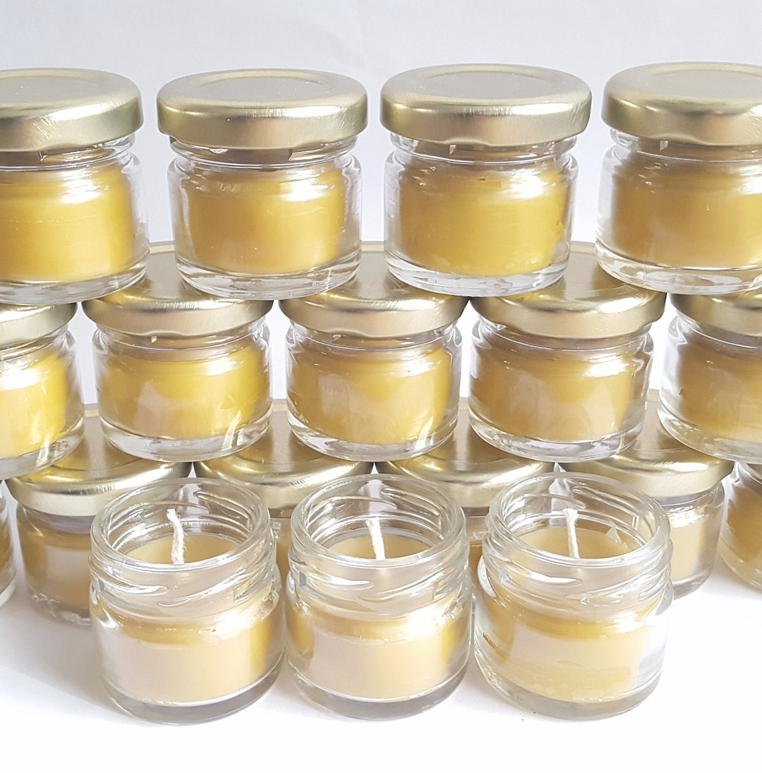 Mini Beeswax Candles-hen Party Gift-wedding Favour-baby Shower-mini Jar ...