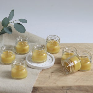 Mini Beeswax Candles-hen Party Gift-wedding Favour-baby Shower-mini Jar ...
