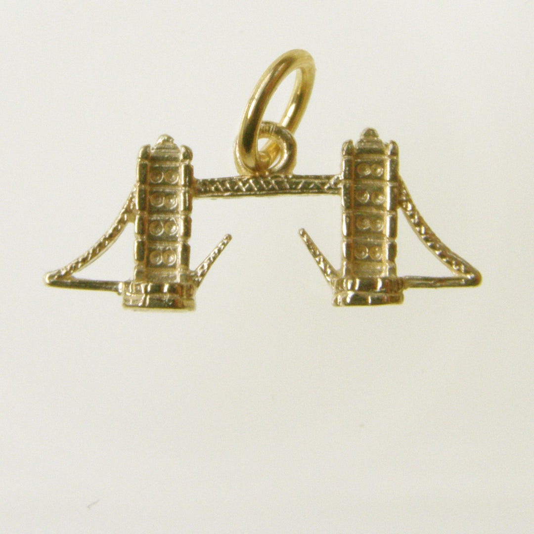 9 Carat Gold London Tower Bridge Charm. Fully Hallmarked 9 Carat Gold ...