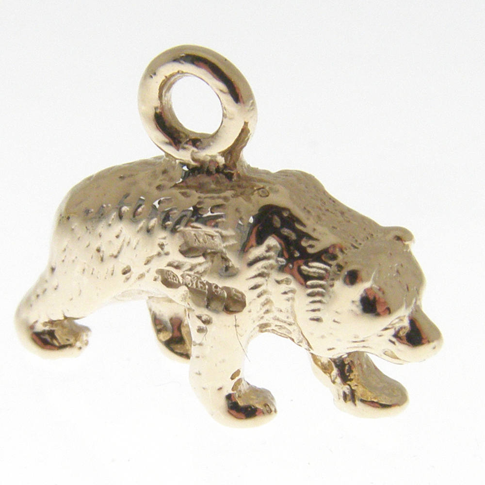 9 Carat Gold Grizzly Bear Charm. Fully Hallmarked 9 Carat Gold Grizzly ...