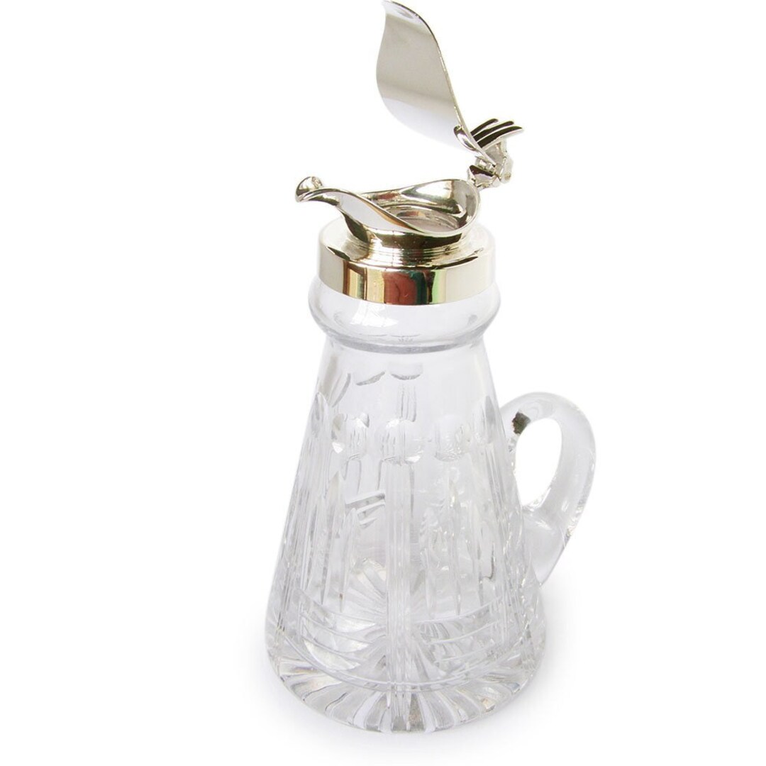 Sterling Silver Cut Glass Whisky Noggin . 925 Hallmarked Silver Whiskey ...