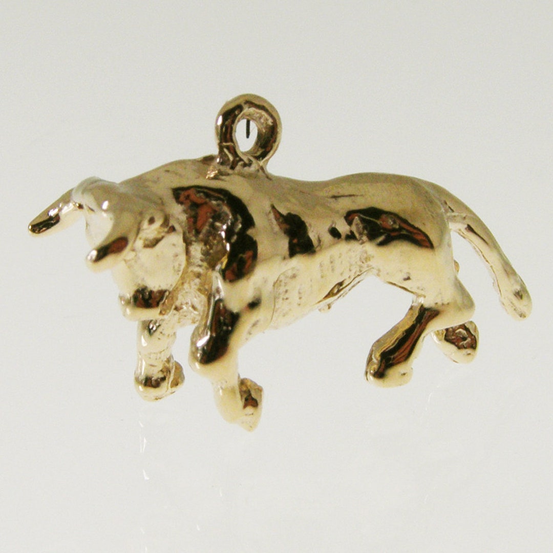 9 Carat Gold Bull Charm. Fully Hallmarked 9 Carat Gold Bull Charm or ...
