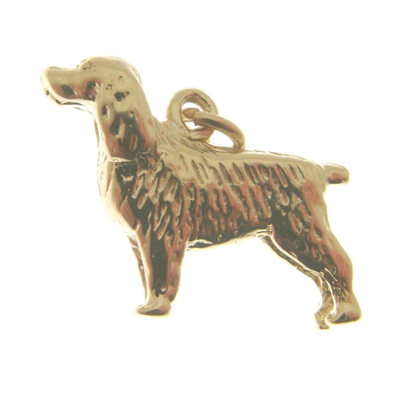 9 Carat Gold Spaniel Dog Charm. Fully hallmarked 9 carat Gold | Etsy