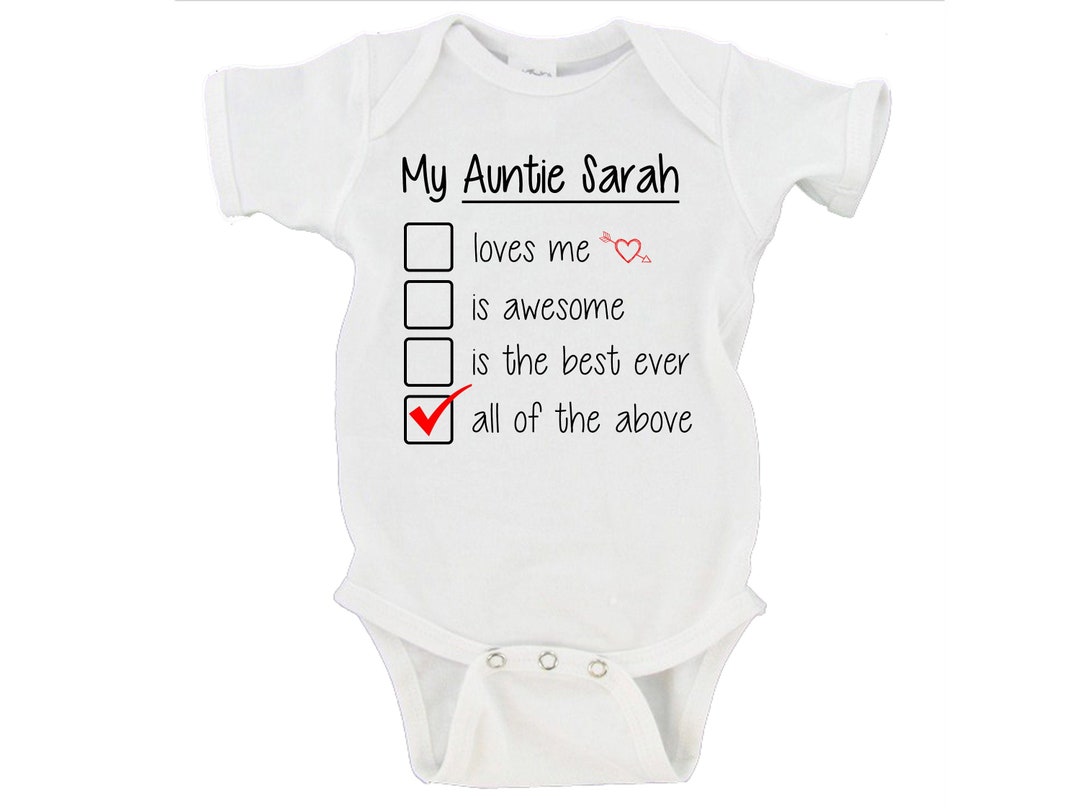 My Auntie Loves Me Checklist | Grandma/grandpa/auntie/custom Name Baby ...