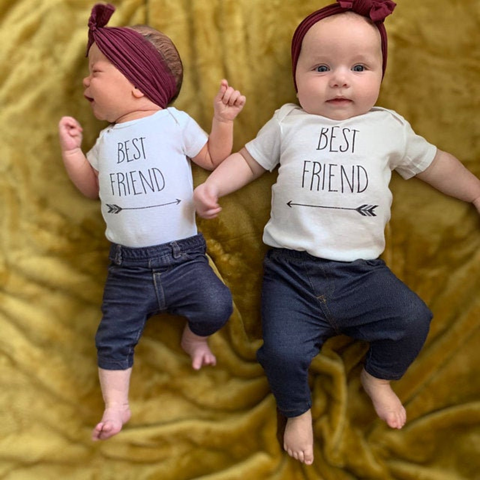 Best Friend | Twin Baby Set | Twin Besties | Best Friends Baby Bodysuit ...