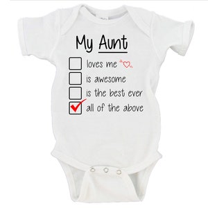 My Auntie Loves Me Checklist | Grandma/grandpa/auntie/custom Name Baby ...