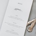 Wedding Menu Card With Modern Leaf Motif - Etsy