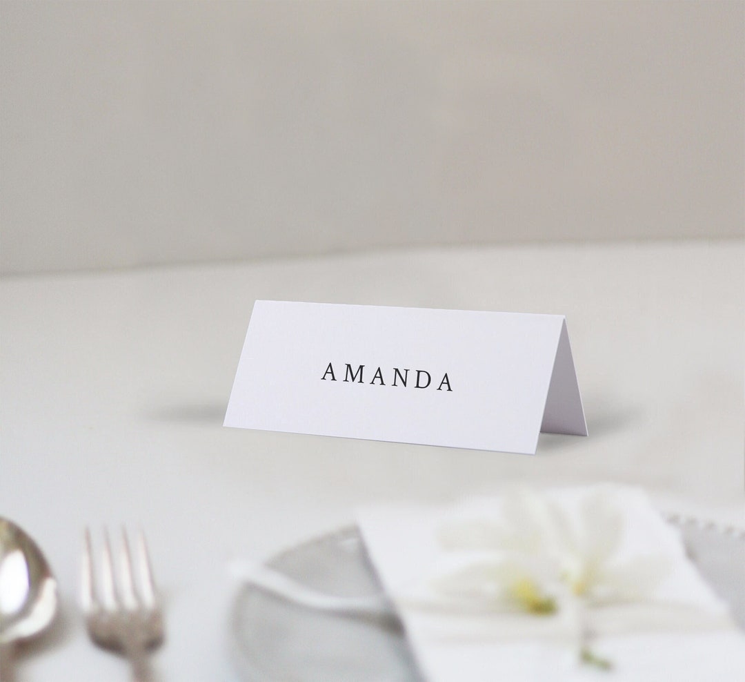 Personalised Tented Name Place Card | Table Name Card | Wedding Event ...
