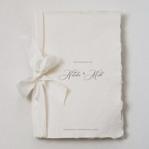 Wedding Calligraphy Order of Service Ceremony Programme With Silk ...