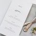 Wedding Menu Card With Modern Leaf Motif - Etsy
