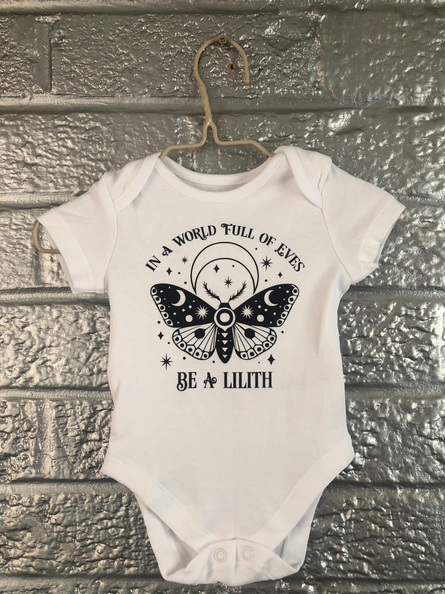 Goth Girl Baby Vest, Goth Inspired Baby Clothes, Lilith and Vee, Goth ...