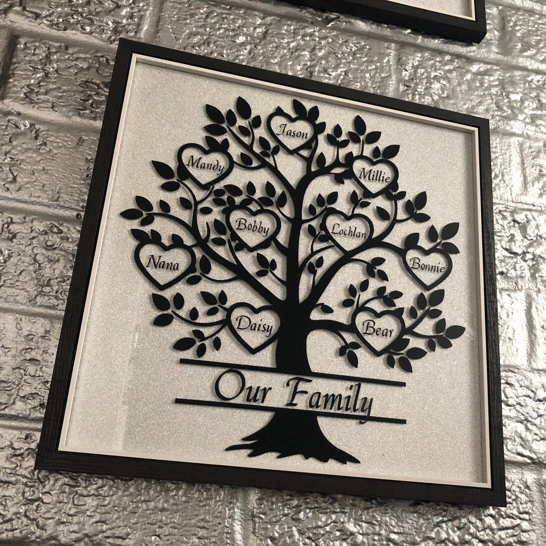 Family Tree Names Picture, Family Tree, Gifts for Her, Gifts for Mum ...