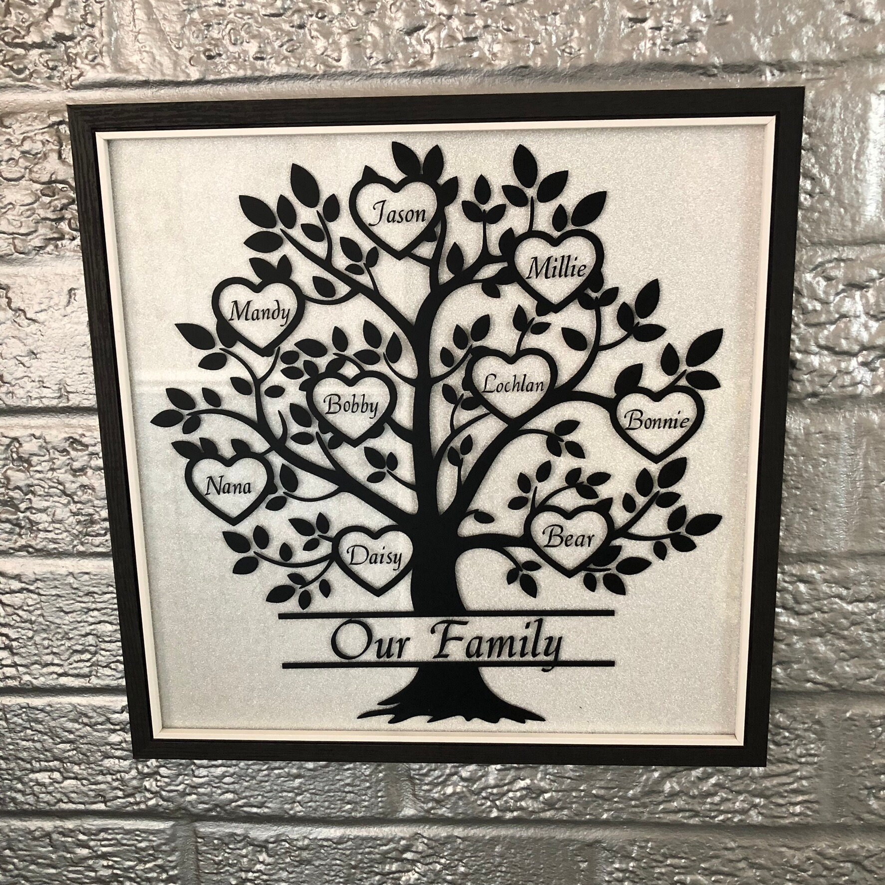 Family Tree Names Picture, Family Tree, Gifts for Her, Gifts for Mum ...