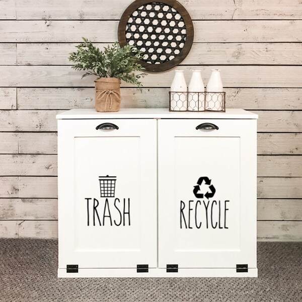 Trash Recycle Decal - Etsy