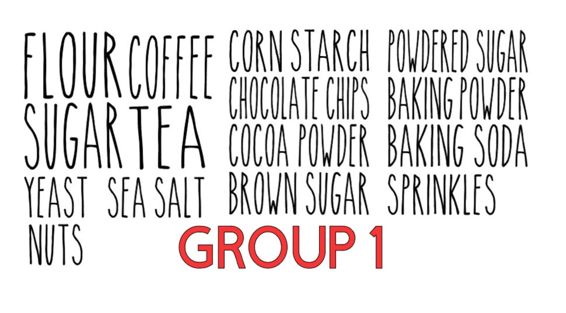 Rae Dunn Inspired / Pantry and Baking Labels / Set of 30 / Dog - Etsy