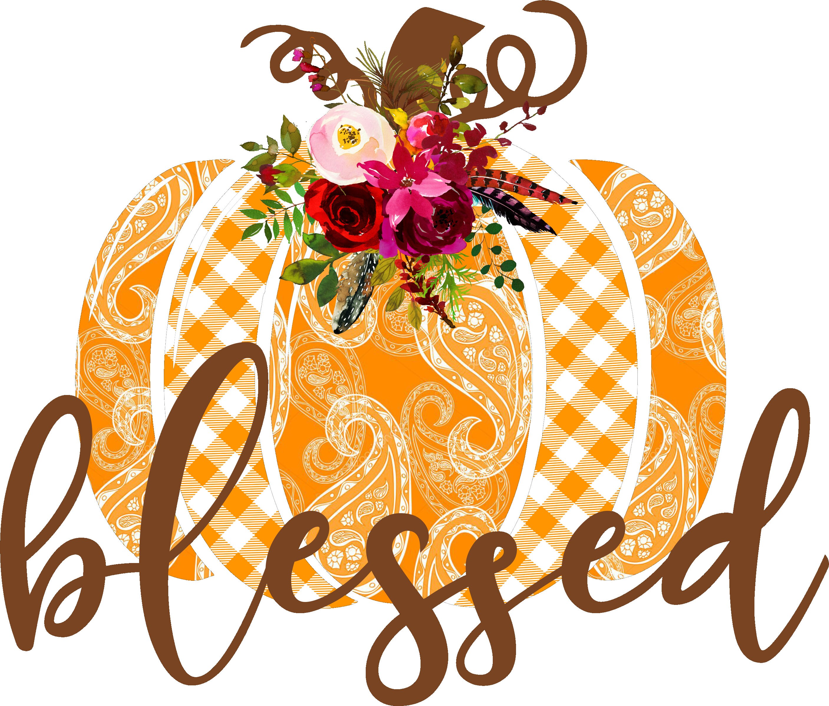 Blessed Pumpkin PNG Download for Sublimination - Etsy