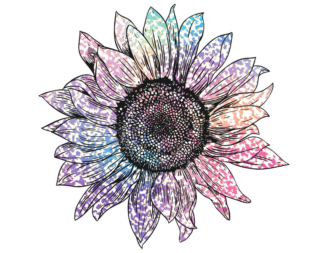 Rainbow Flower PNG - Etsy