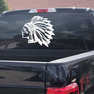 Indian Chief Vinyl Decal, Window Decal, Car Decal - Etsy