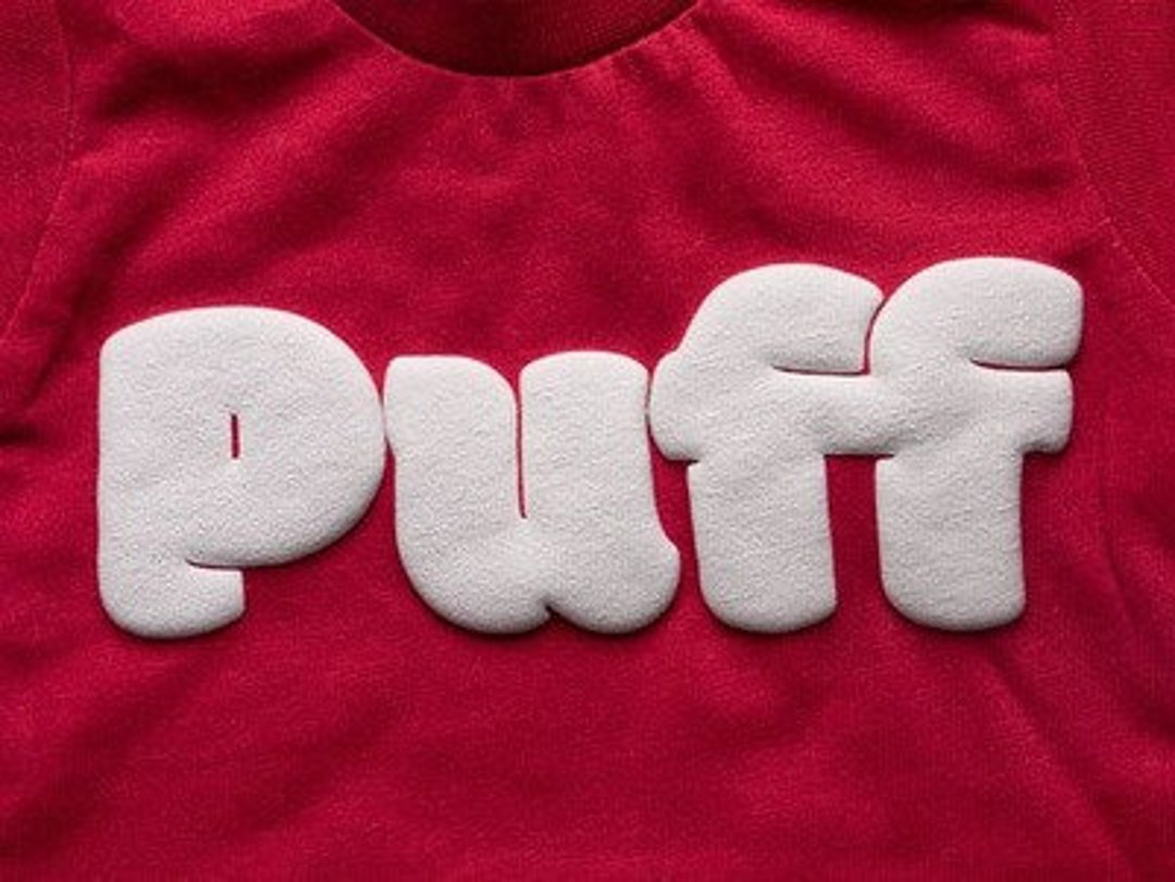 Custom Puff Print, 3D Puff HTV, Custom Iron on Letters, Custom Puff ...