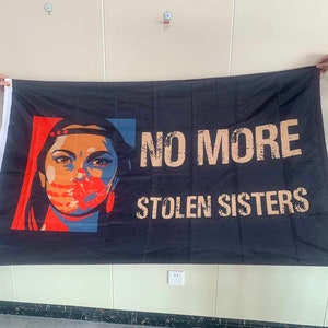 MMIWG Flag, Red Handprint Flag, No More Stolen Sisters, Missing and ...