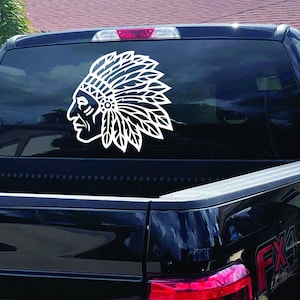 Indian Chief Vinyl Decal, Window Decal, Car Decal - Etsy