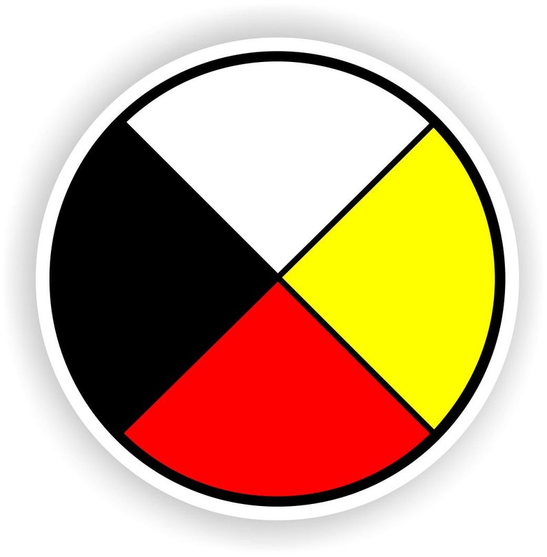Four Directions Sticker Medicine Wheel Magnet - Etsy