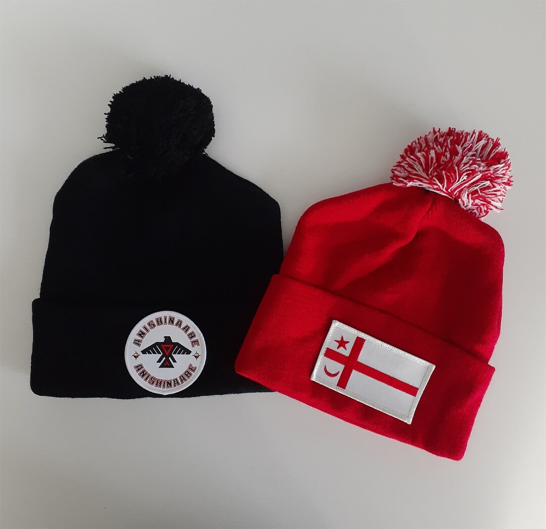 Native Pom-pom Cuffed Beanie - Etsy Canada