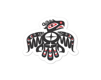 Wasgo Sea Wolf Haida Tlingit Native Totem Art Sticker - Etsy